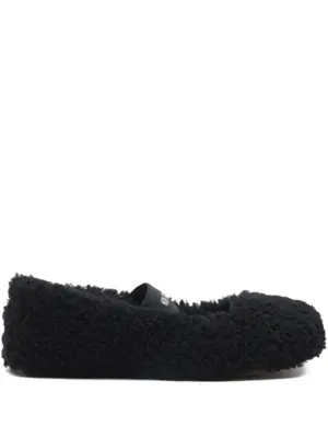 Moon Boot Shearling Ballet Flats - Black