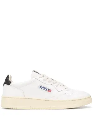 AUTRY AUTRY Medalist Openwork Leather Sneakers White