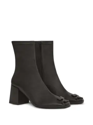 COURREGES Reedition Ankle Boots With 70mm Block Heel - Black