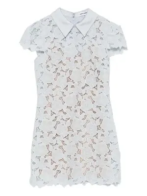 SELF-PORTRAIT Floral Lace Dress - Blue