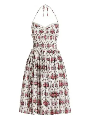 MARANT Floral Print Silk Blend Mini Dress - Multi