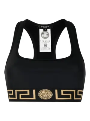 Versace La Greca Sports Bra - Black