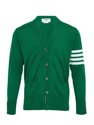 Thom Browne Striped Cardigan - Green