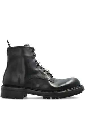 Dolce & Gabbana Leather Lace-up Boots - Black