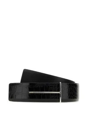 TOM FORD Reversible Belt With T-buckle - Black