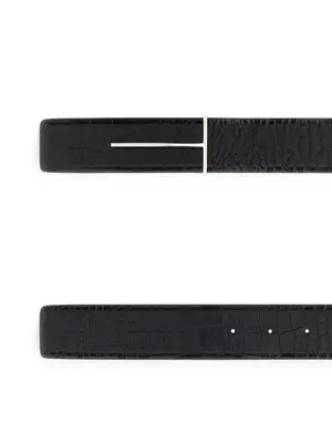 TOM FORD Reversible Belt With T-buckle - Black