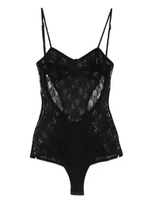 Attico Lace Bodysuit - Black