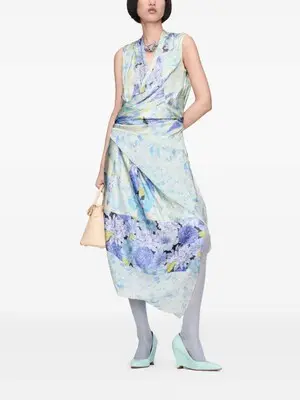 Dolce & Gabbana Floral Midi Dress - Blue