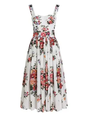 Dolce & Gabbana Dolce & Gabbana Floral Midi Dress White
