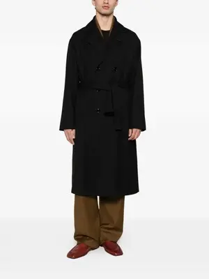 LARDINI Double-breasted Belted Coat