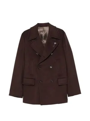 Brunello Cucinelli Kiton Double-breasted Coat - Brown
