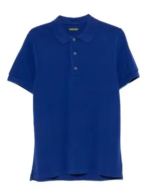 TOM FORD Short-sleeved Polo Blue
