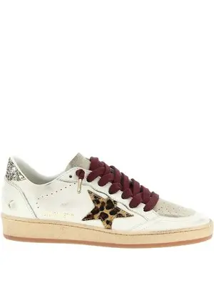 GOLDEN GOOSE Leather Sneakers With Star Appliqu - White