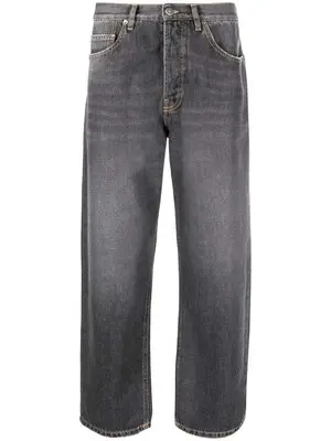 GOLDEN GOOSE Straight-leg Jeans With A Faded Effect - Black