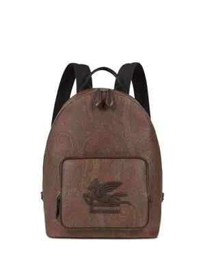 Etro Backpack With Paisley Jacquard Print - Brown