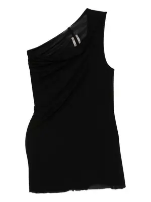Rick Owens Athena Top With Asymmetrical Sleeves - Black