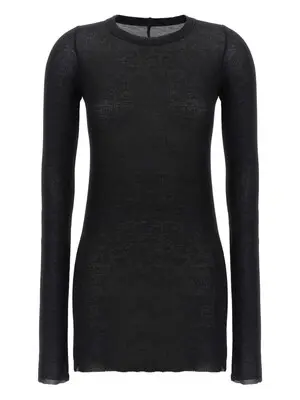 Rick Owens Ribbed T-shirt - Black
