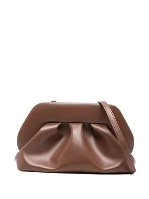 THEMOIRE Bios Medium Clutch With Gathering - Brown