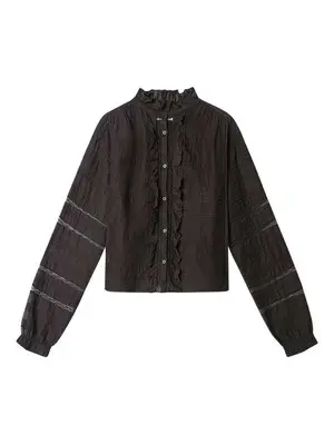 MARANT ETOILE Peline Ruffled Shirt - Black