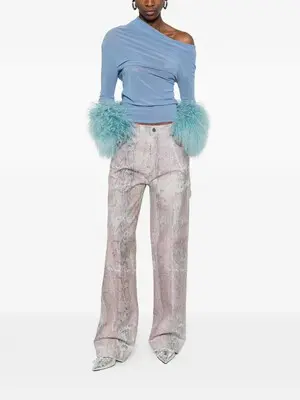 HAIKURE Snakeskin Print Jeans
