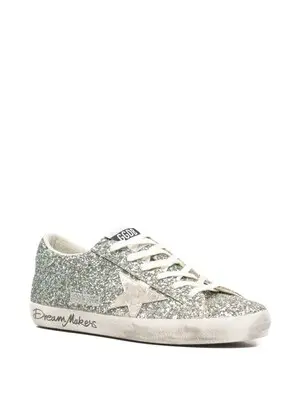 GOLDEN GOOSE Glitter Star Appliqué Lace-up Sneakers