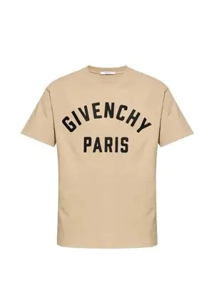 Givenchy Logo Lace Sleeve T-shirt - Brown