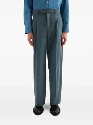 MAISON MARGIELA Cotton Trousers - Blue