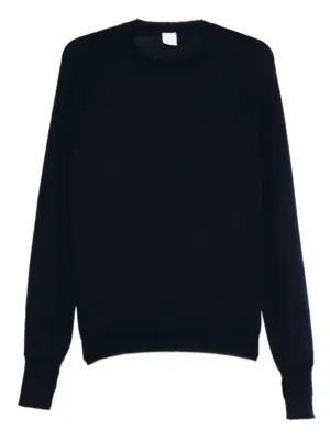 LARDINI Merino Wool Crewneck Sweater - Blue
