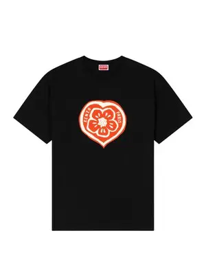 Kenzo Boke Heart" Loose-fitting Cotton T-shirt - Black