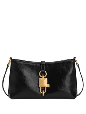 Dolce & Gabbana Leather Shoulder Bag With Metal Hardware - Black