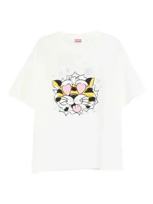 Kenzo Tiger Print T-shirt - White