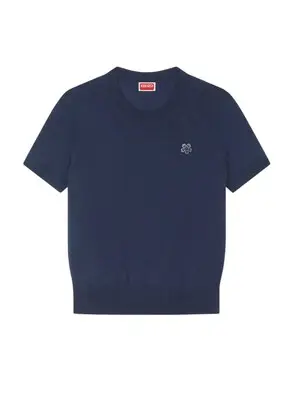 Kenzo Boke Flower" Merino Wool Short-sleeve Top