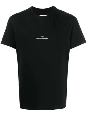 MAISON MARGIELA T-shirt With Embroidery - Black