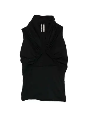 Rick Owens Draped Jersey Top - Black