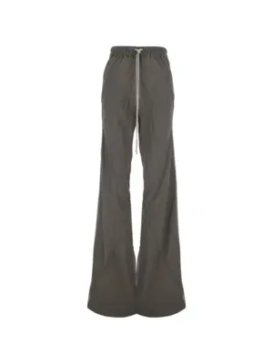 Rick Owens Flared Trousers With Drawstring - Grey