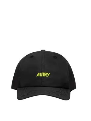 AUTRY Nylon Baseball Cap With Embroidered Logo - Black