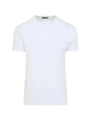 TOM FORD Crew-neck, Short-sleeved T-shirt - White