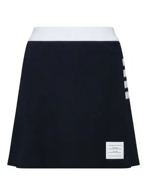 Thom Browne Mini Skirt With Four-stripe Detail