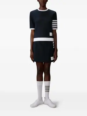 Thom Browne Mini Skirt With Four-stripe Detail