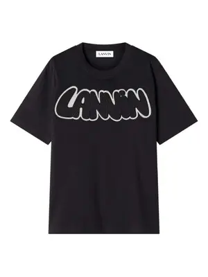 LANVIN T-shirt With Applique - Black