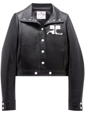 COURREGES Iconic Vinyl Jacket - Black