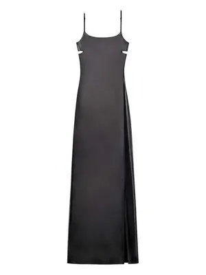 COURREGES Long Dress With Cut-out Detail - Black