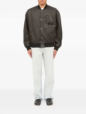 MAISON MARGIELA Faux Leather Bomber Jacket