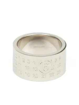 MAISON MARGIELA Minimal Ring With 4mm Logo - Metallic