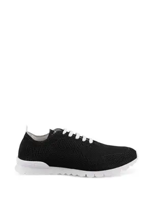 Eleventy Lace-up Sneakers With Perforated Panels - Black