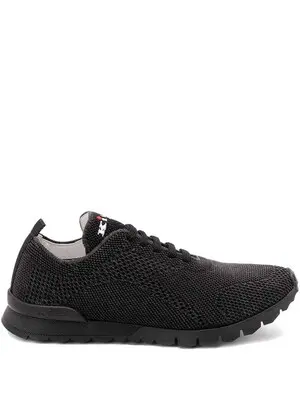 Eleventy Lace-up Sneakers With Perforated Panels - Black