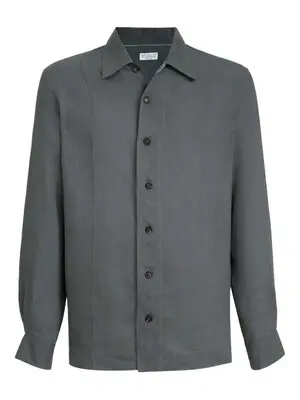Brunello Cucinelli Spread Collar Shirt - Grey
