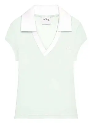COURREGES V-neck T-shirt - Green