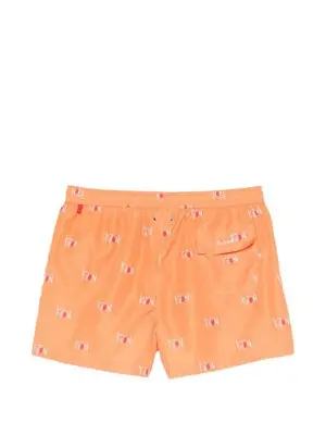 Kiton Swim Trunks With Drawstring And Logo