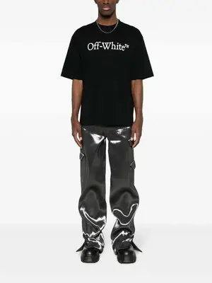 Off-White Big Bookish Skate Cotton T-shirt - Black